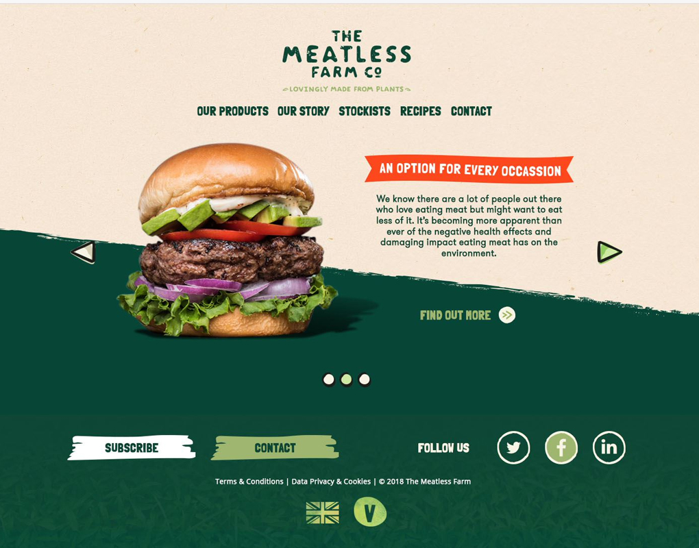 The Meatless Farm - Web Application Development - HUB London